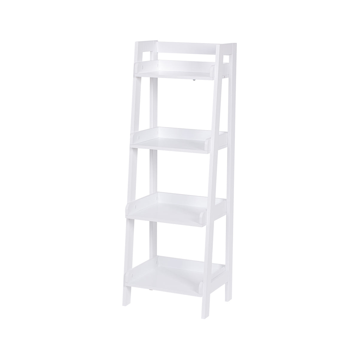 UTEX 4 Tier Mordern Ladder Shelf In White & Espresso– spirichhome