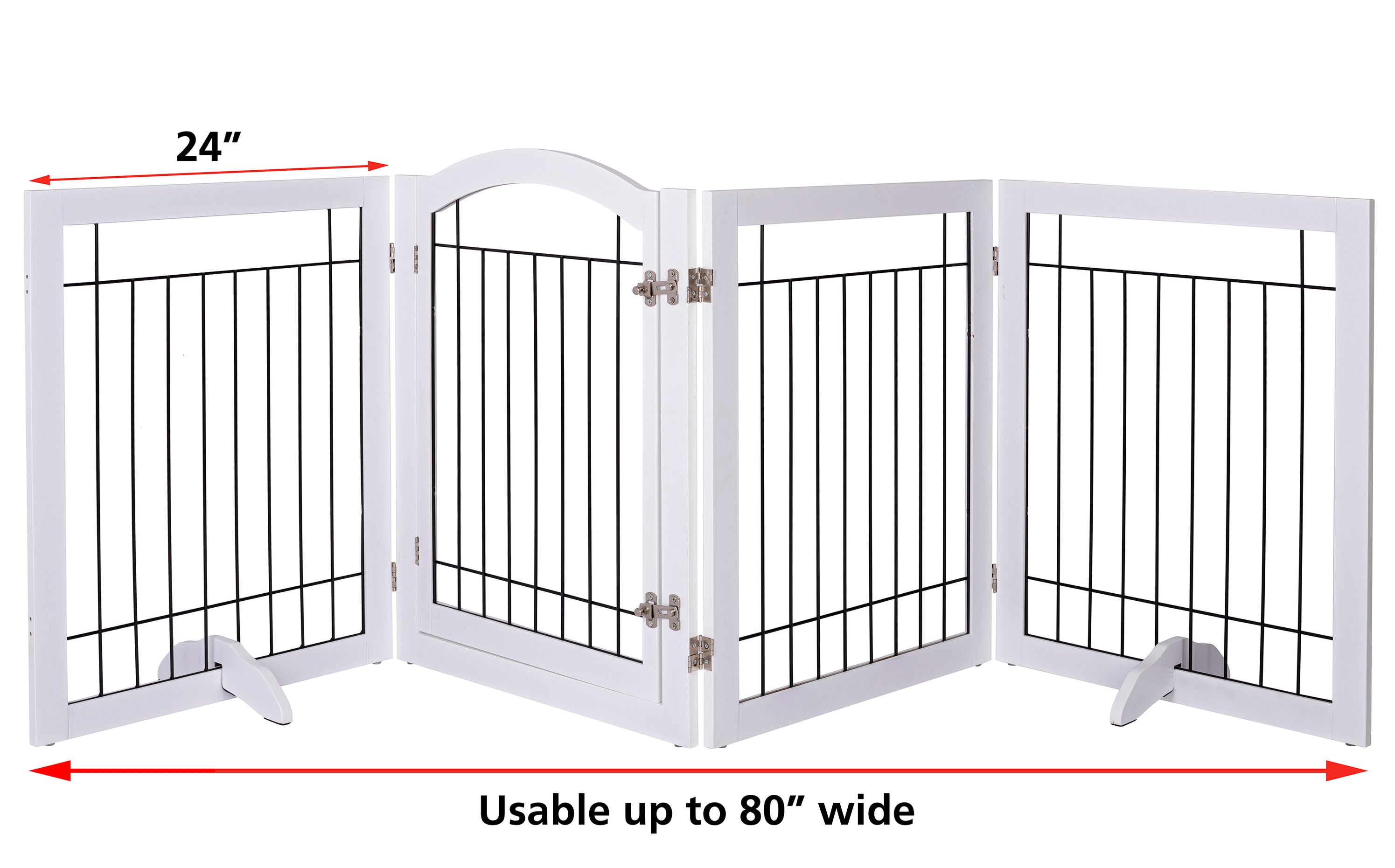 SPIRICH HOME 24In Steel Wire Pet Gate With Door– spirichhome