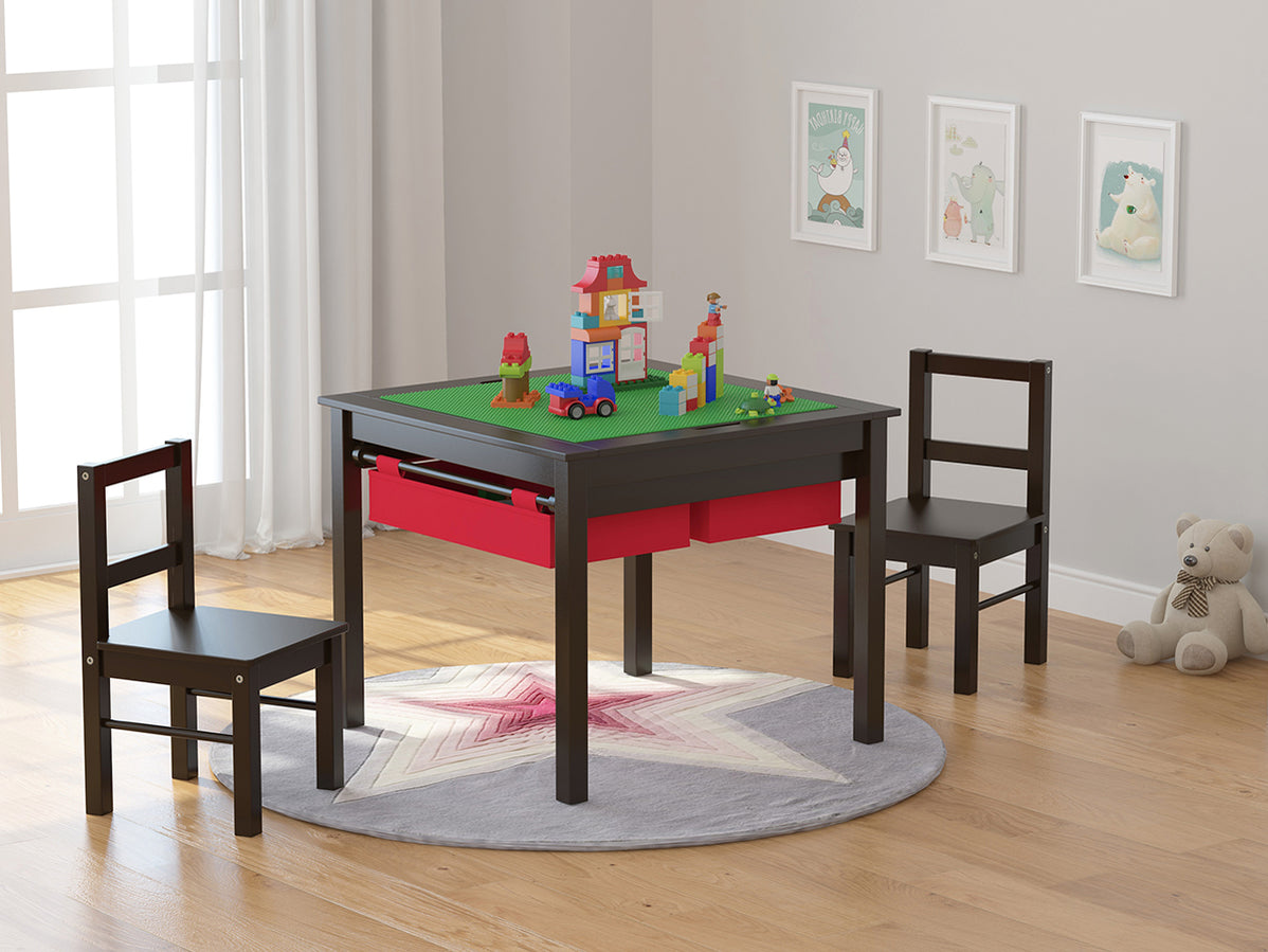 UTEX 2 In 1 Activity Table And Chairs Set For Lego Constuction– spirichhome